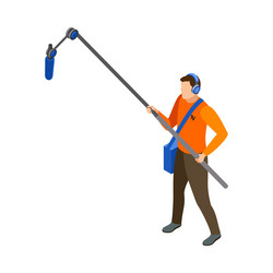 Isometric boom operator Royalty Free Vector Image