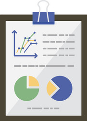 Charts in document file Royalty Free Vector Image