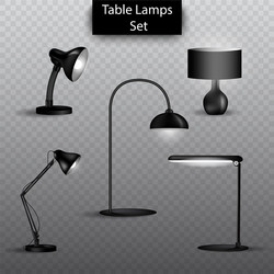 Stylish floor lamps on high legs Royalty Free Vector Image