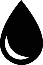 Water drop shape black drops icon Royalty Free Vector Image