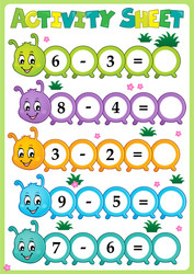Math education for children solve examples count Vector Image