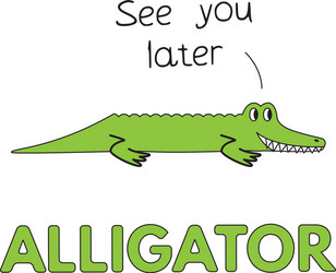 Alligator Flashcard Vector Images (over 110)