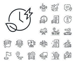 Charging time line icon charge accumulator sign Vector Image