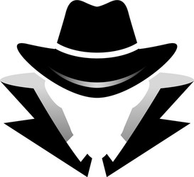 Creative hidden detective logo Royalty Free Vector Image