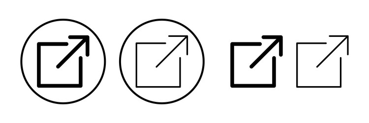 External link icon hyperlink chain symbol Vector Image