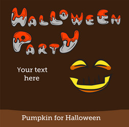 Cute halloween frame card template oval halloween Vector Image