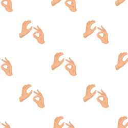 Sign language icon in cartoon style isolated Vector Image