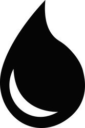 Water drop shape black drops icon Royalty Free Vector Image