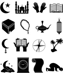 Islam icon with religion and culture symbol Vector Image