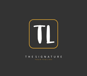 Tl initial letter handwriting and signature logo Vector Image