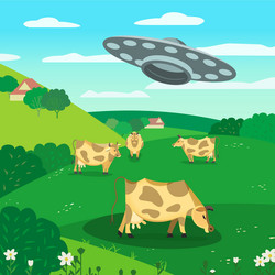 Ufo Cow Vector Images (over 790)