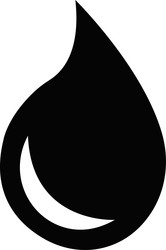 Water drop shape black drops icon Royalty Free Vector Image