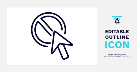 Forbidden cursor icon filled cursor Royalty Free Vector