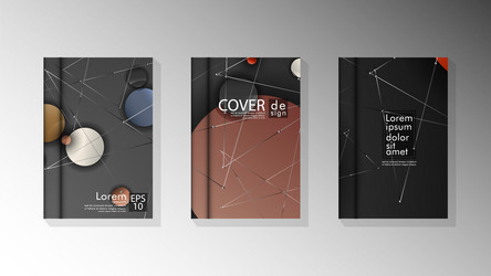 Abstract book cover design with a galaxy Vector Image