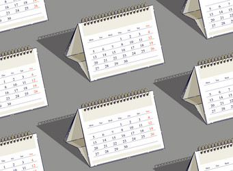 Calendars seamless background backdrop Royalty Free Vector