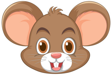 Cute smiling mouse cartoon Royalty Free Vector Image