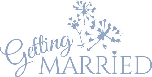 Elegant tender getting married logo for wedding Vector Image