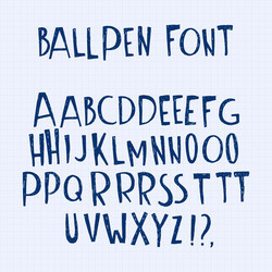 Hand drawn doodle font alphabet letters abc upper Vector Image