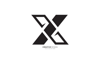 X modern letter creative logo Royalty Free Vector Image