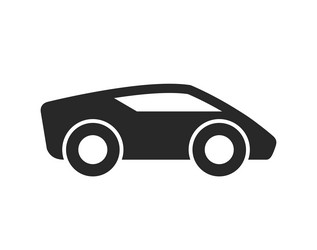 Car silhouette 4x4 wheel drive simple icon Vector Image