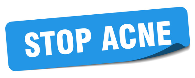 Stop acne sticker stop acne label Royalty Free Vector Image