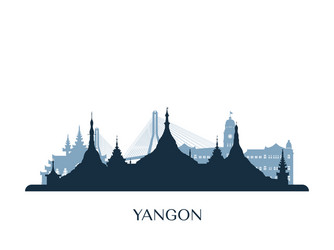 Yangon City Skyline Vector Images (73)
