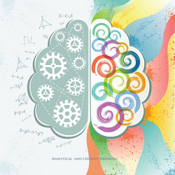 A student analytical and creative thinking Vector Image