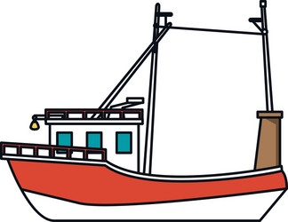 Airboat icon on white background sign Royalty Free Vector