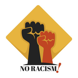 No racism and tolerance isolated icons holding Vector Image