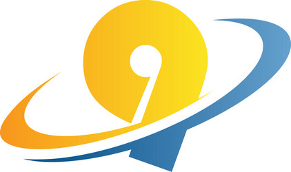 Number circle logo concept icon circle Royalty Free Vector