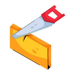 Wood cutting Royalty Free Vector Image - VectorStock