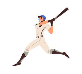 Baseball player swinging bat cartoon Royalty Free Vector
