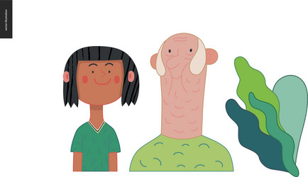 Bright characters portraits Royalty Free Vector Image