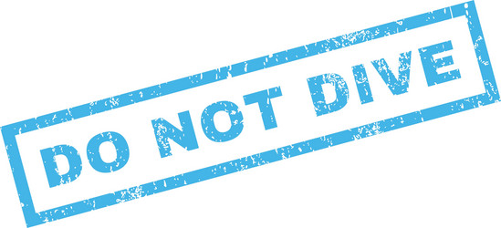 Do not dive rubber stamp Royalty Free Vector Image