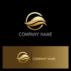 Water wave logo template Royalty Free Vector Image