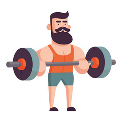 Men lifting weights in gym Royalty Free Vector Image