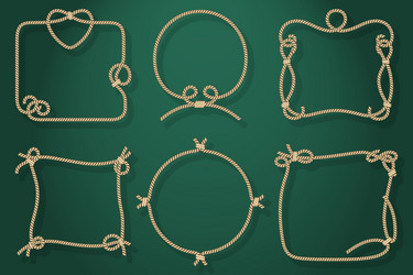 Rope frames set Royalty Free Vector Image - VectorStock