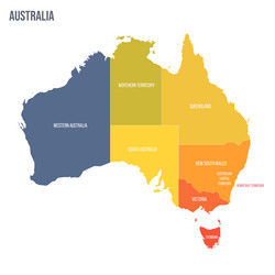 Colourful Map of Australia Vector Images (over 300)
