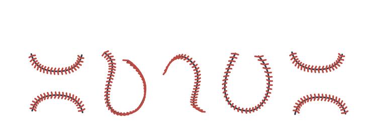 Ball stitches patterns Royalty Free Vector Image