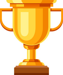 Realistic gold cup with place for text Royalty Free Vector