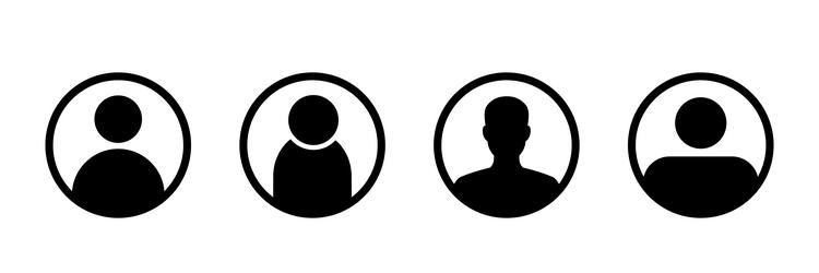 People icon set person icon user icon Royalty Free Vector