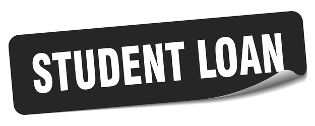Student loan sticker student loan label Royalty Free Vector