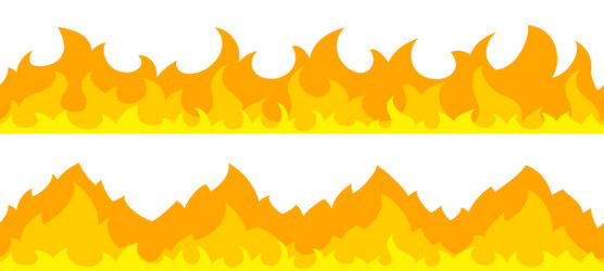 Fire flame frame borders Royalty Free Vector Image