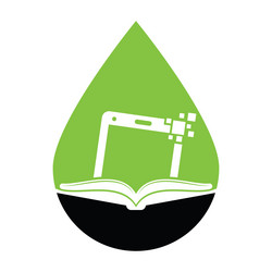 Mobile book drop shape concept logo template Vector Image