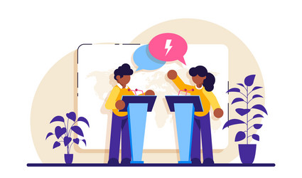 Stickman Speaking Vector Images (over 230)