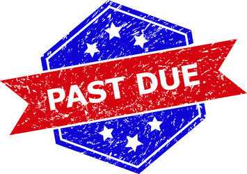 Past due watermark stamp Royalty Free Vector Image