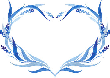Indigo blue hand drawn seamless border Royalty Free Vector