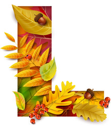 Autumn stylized alphabet letter Royalty Free Vector Image