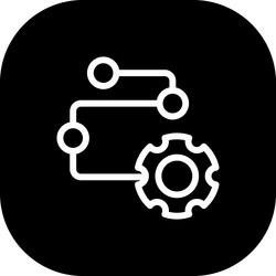 Project team product development icon with black Vector Image