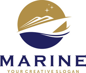 Ship cruise and marine logo Royalty Free Vector Image